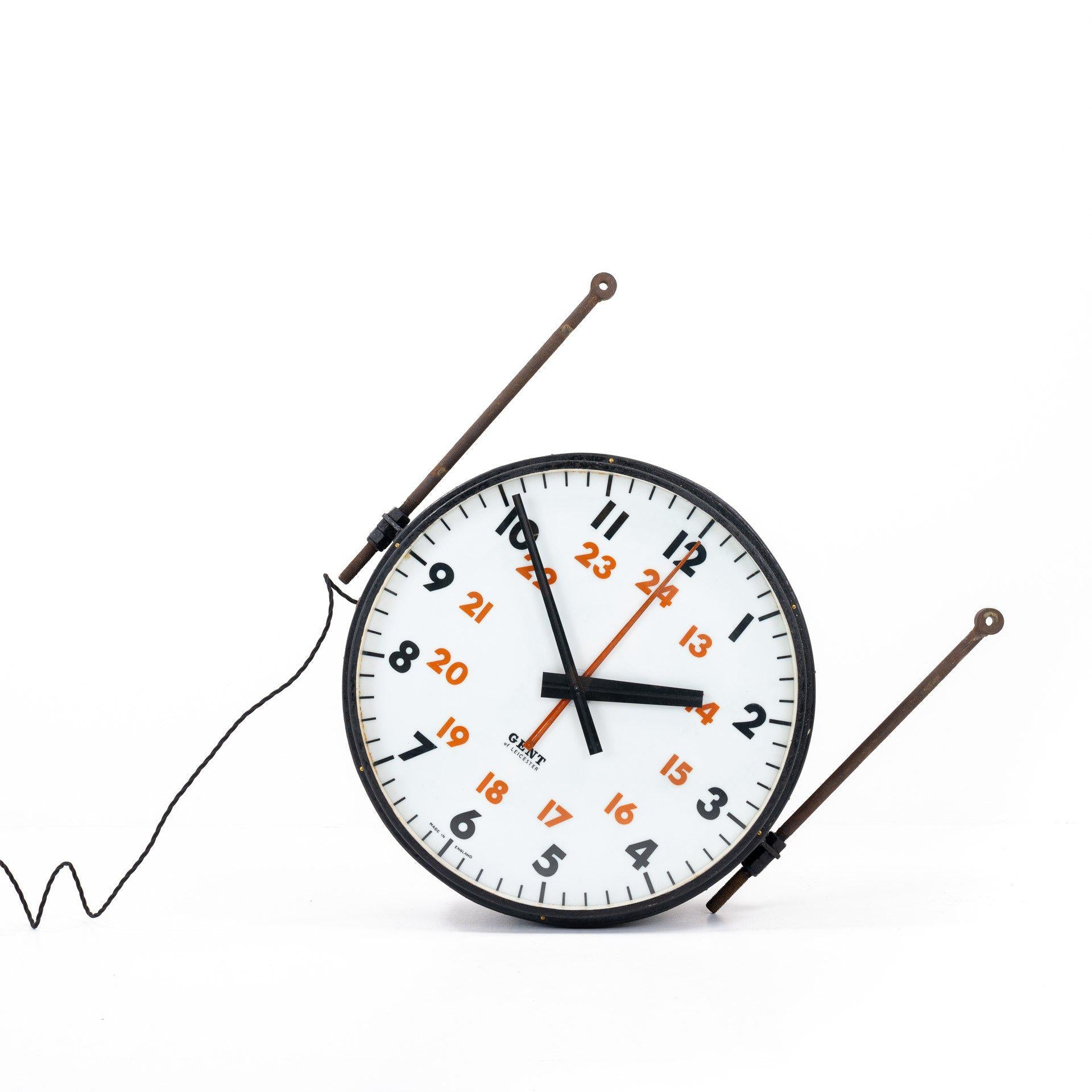 GWR Swindon Railway Station Double Sided Clock by Gent of Leicester ...