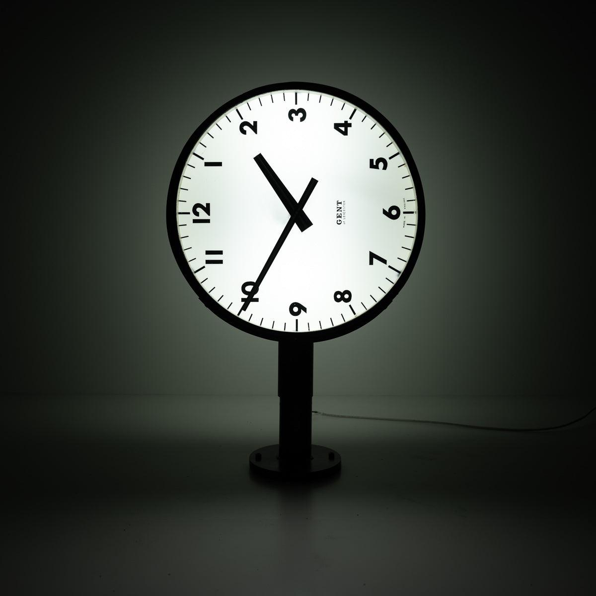 Gent of Leicester Double Sided Illuminated British Rail Station Clock ...