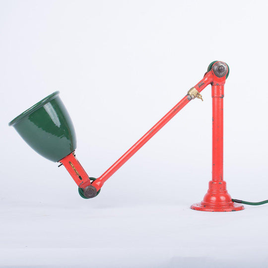 John Dugdill & Co Vintage Red Factory Machinist Lamp - Industrial Glow ...