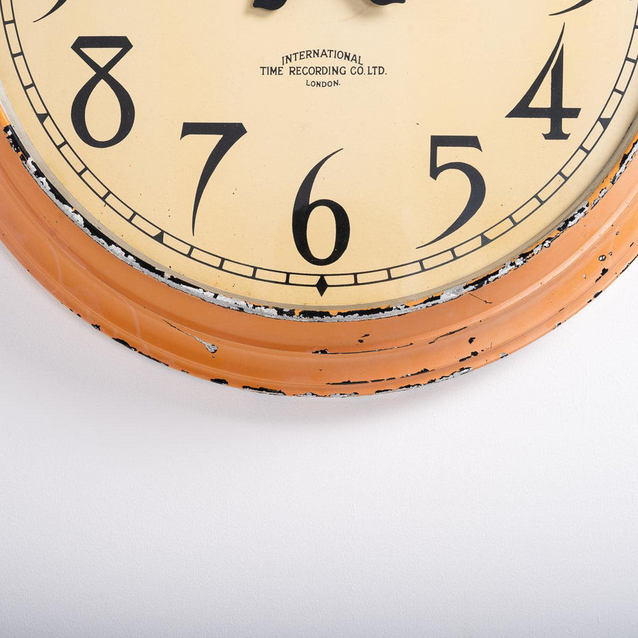 Copper Factory Clock by Intl. Time Recording Co. - Industrial Glow ...