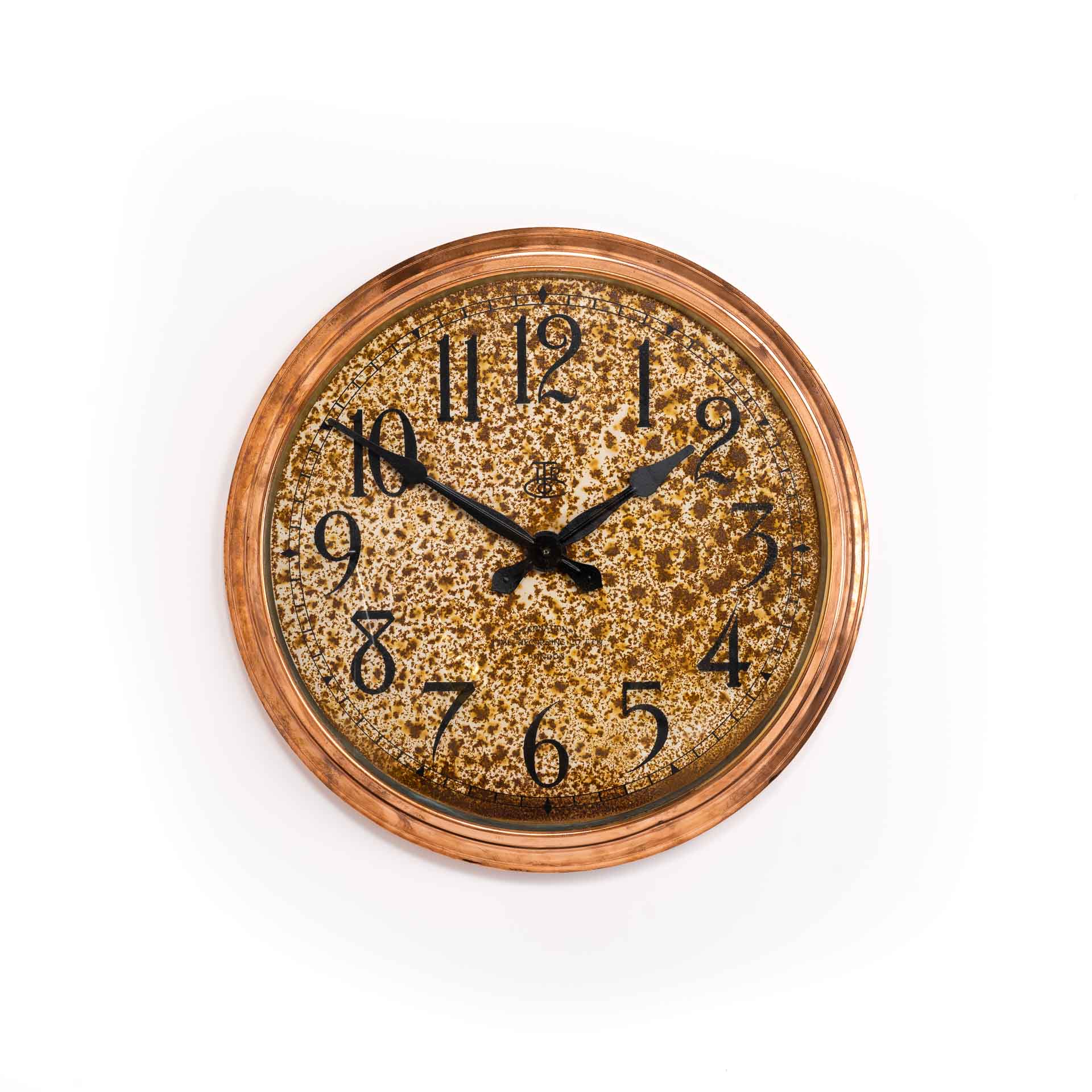 Large Reclaimed Copper Factory Clock by ITR – Industrial Glow Limited