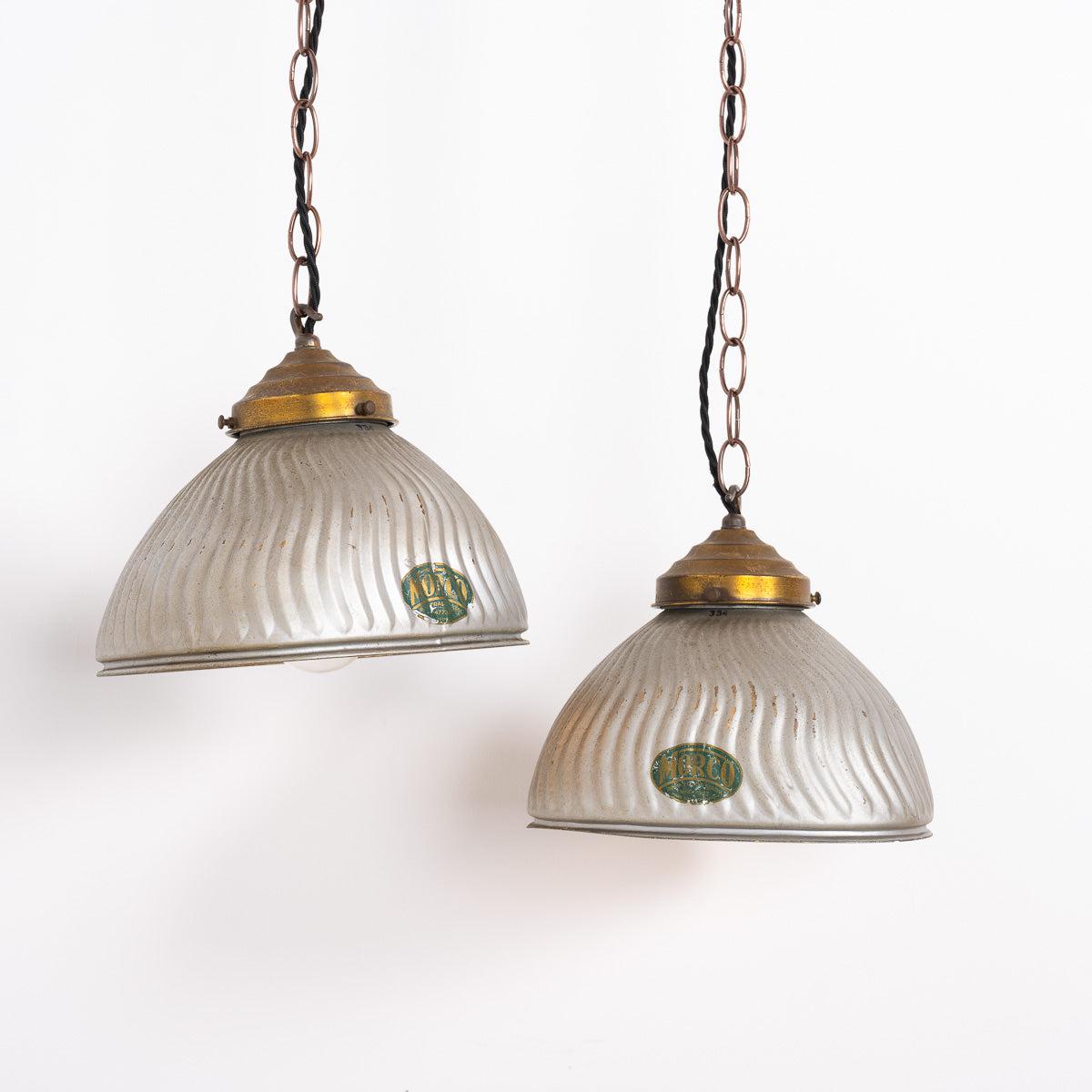 Vintage Coppered Brass Wall Lights by Holophane - Industrial Glow ...