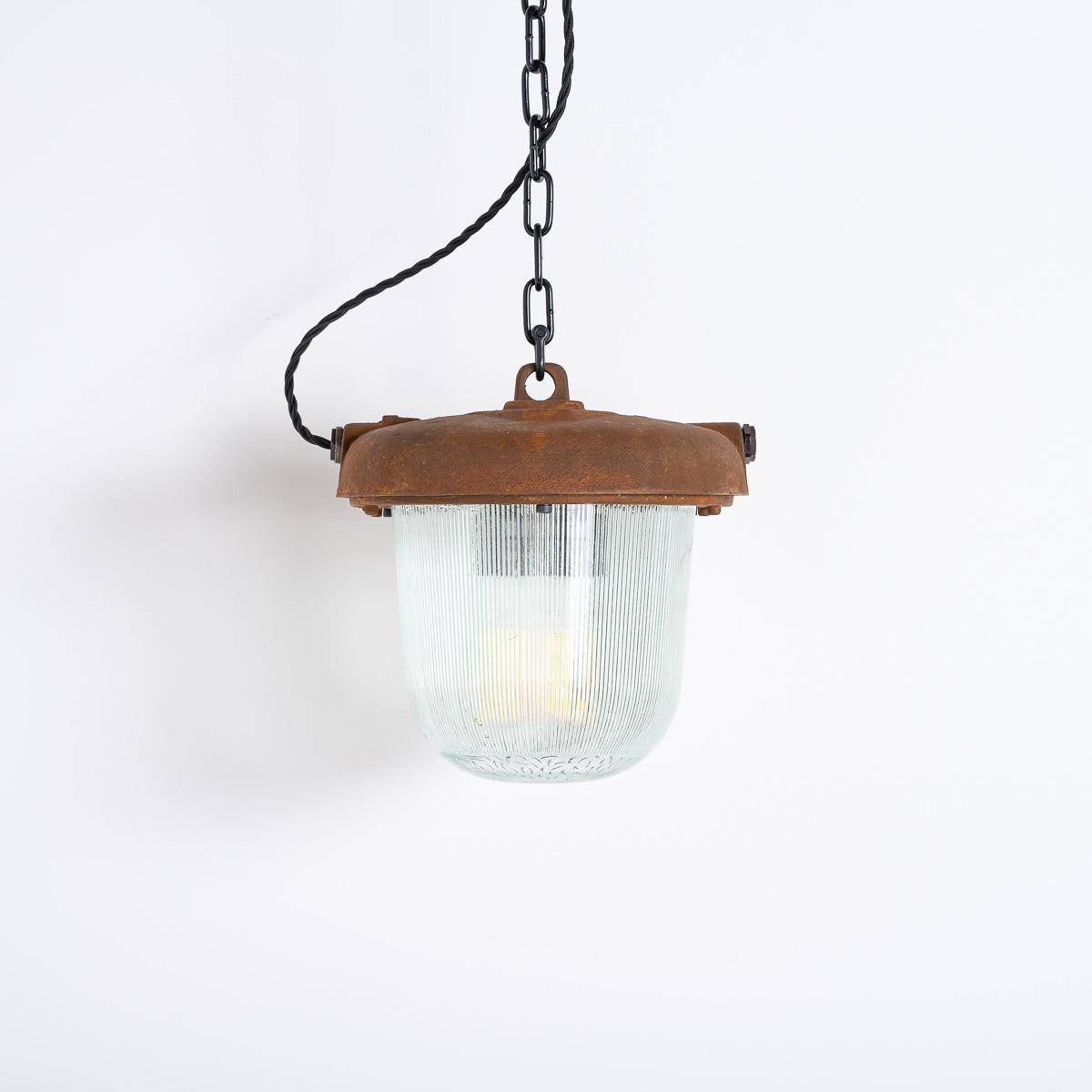Extreme "Rusted" Pendants With Prismatic Glass - Industrial Glow ...