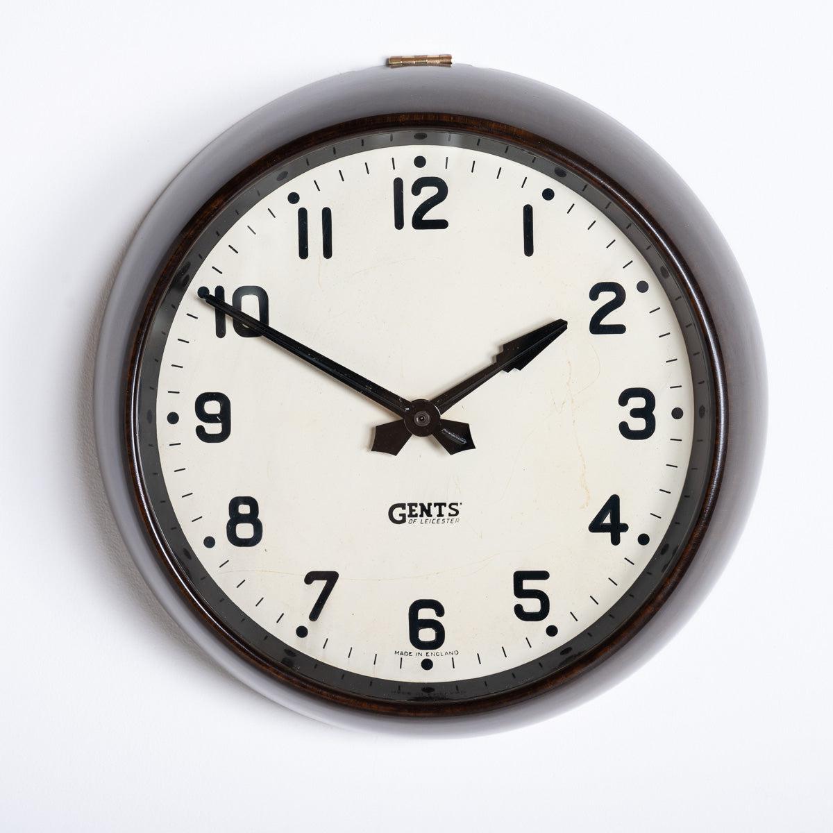Vintage Reclaimed Bakelite Wall Clock by Gents of Leicester ...